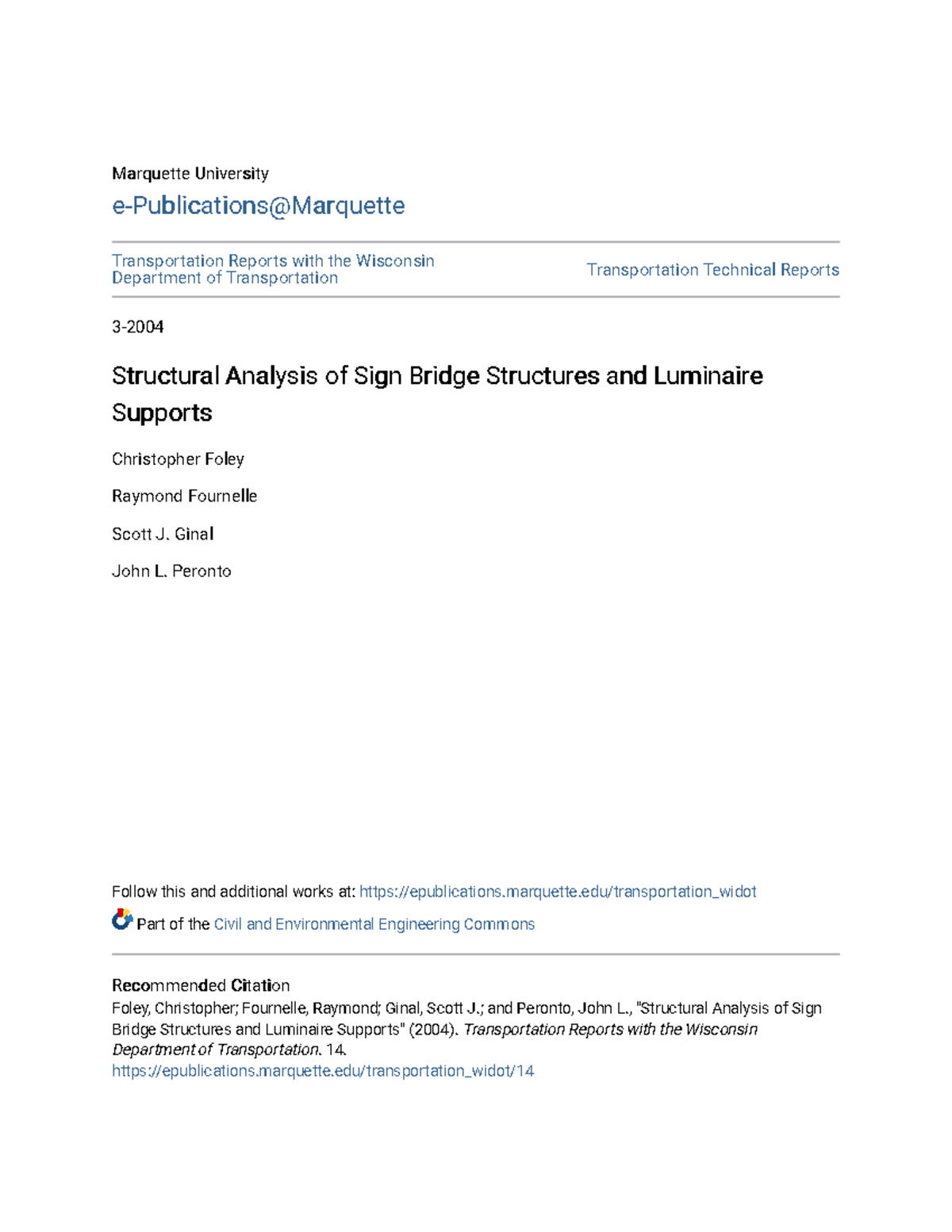 Structural Analysis of Sign Bridge Structures and Luminaire Suppo ...