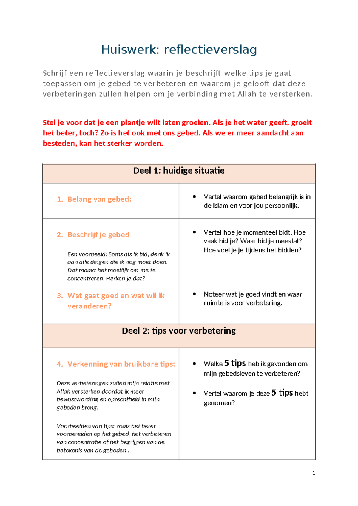 Huiswerk reflectieverslag - Huiswerk: reflectieverslag Schrijf een refl ...