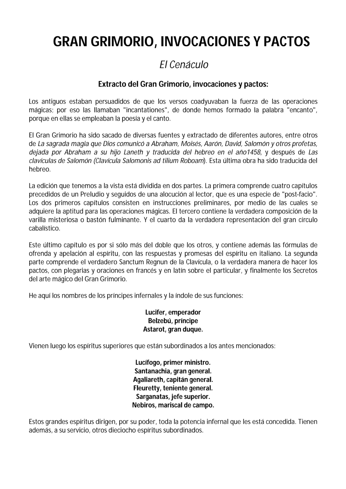 Gran grimorio inv y pactos - Manejo de formas y espacios - Studocu