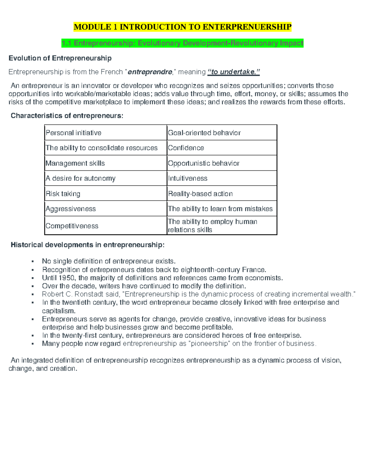 Module-1- Introduction-TO- Enterprenuership-merged - MODULE 1 ...