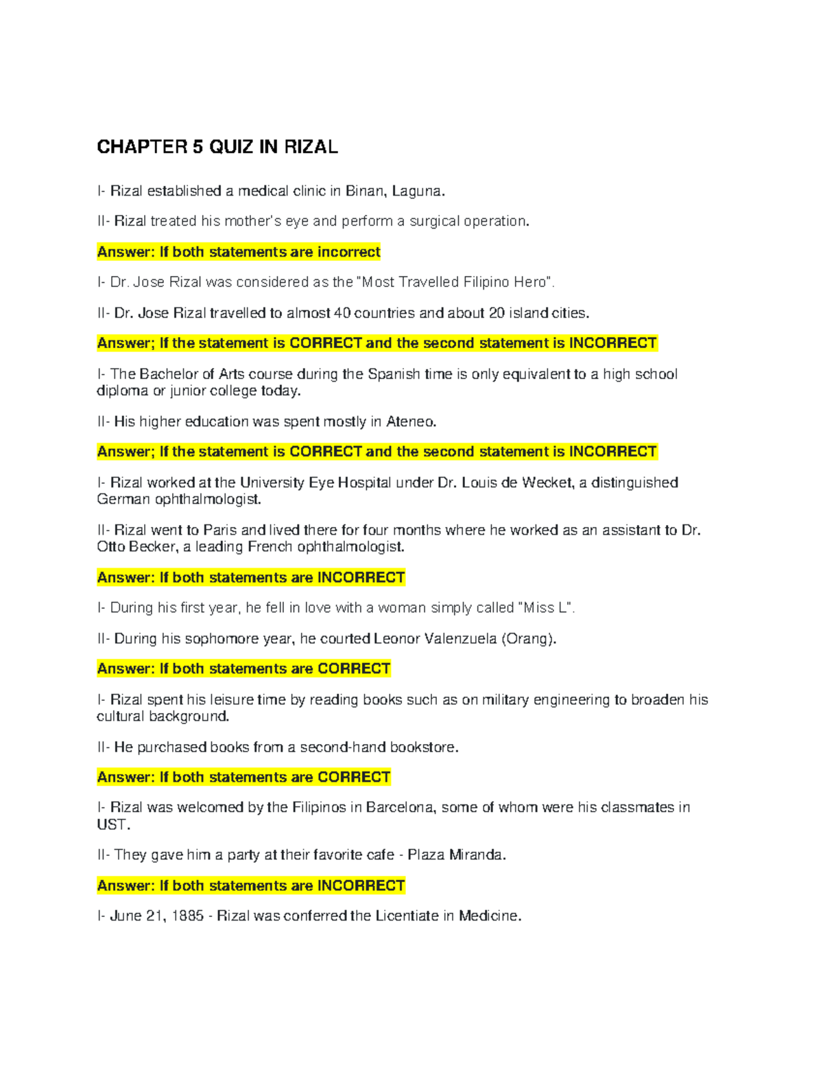 Chapter 5 QUIZ IN Rizal MORSE TYPE Choose The Letter Of The Correct Answer 10 Points Each chapter-5-quiz-in-rizal-morse-type-choose-the-letter-of-the-correct-answer-10-points-each