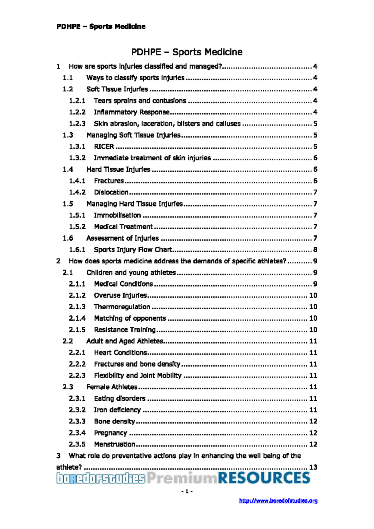 Sports Med - Notes on the course - EXSS1032 - Studocu