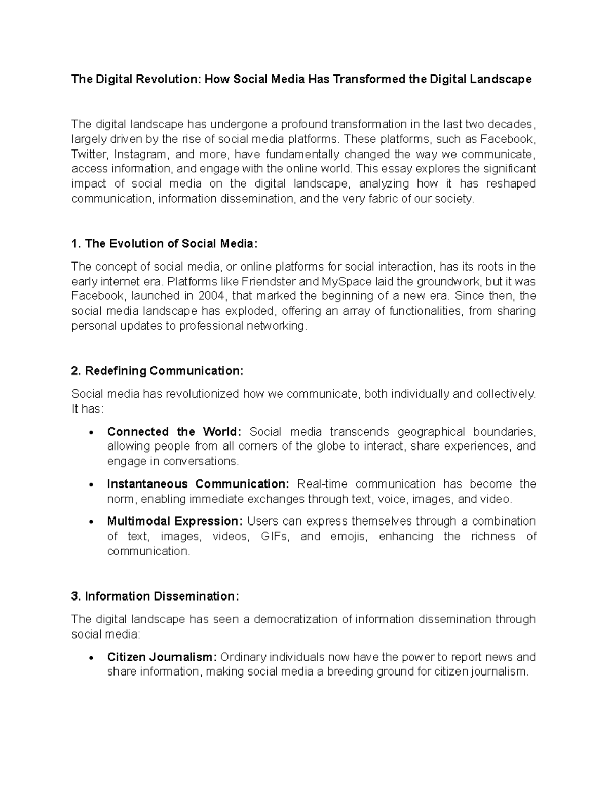 The Digital Revolution - Social Media in action - The Digital ...