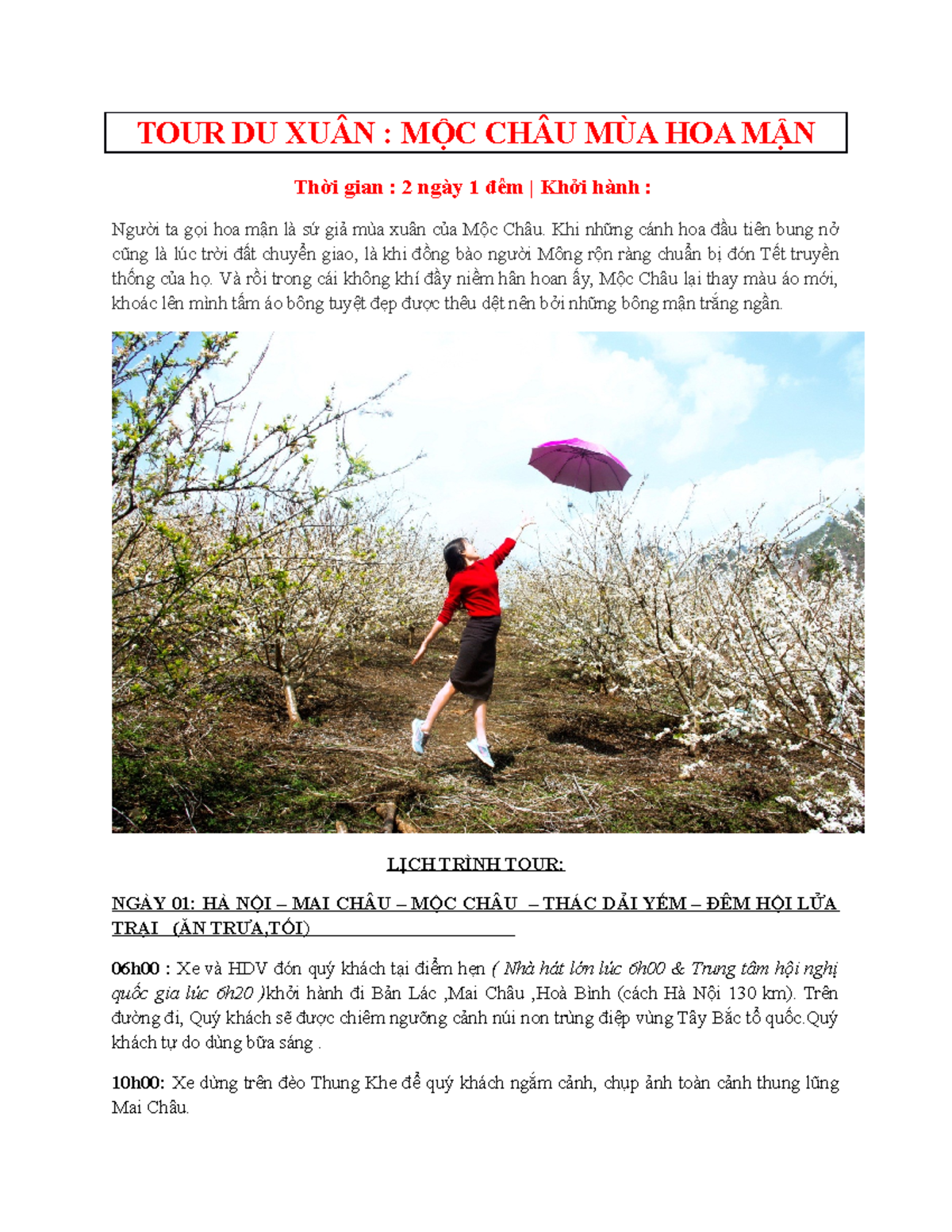 TOUR DU XUÂN MỘC CHÂU 2N1D 2022 2 - TOUR DU XUÂN : MỘC CHÂU MÙA HOA MẬN ...