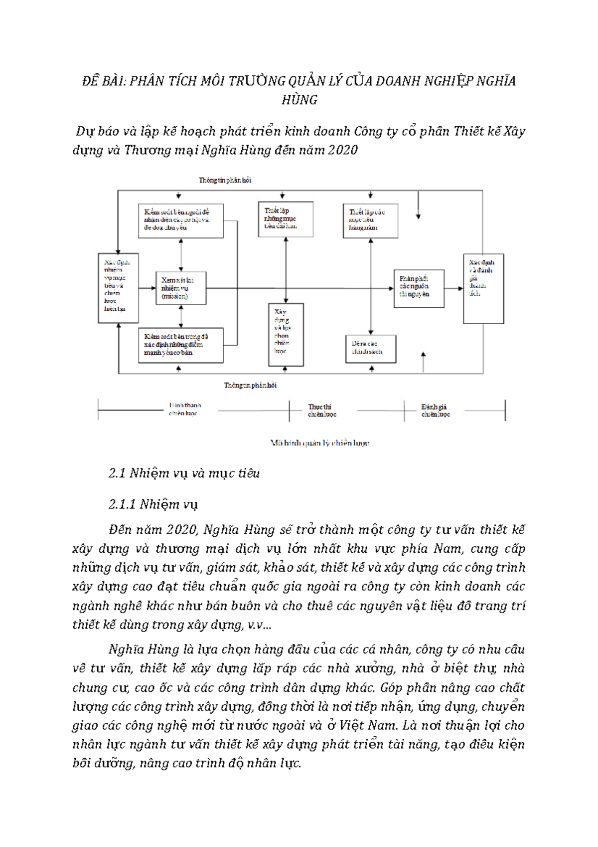 Nhom 1 - Phan tich moi truong - ĐỀỀ BÀI: PHÂN TÍCH MÔI TR NG QU N LÝ C A DOANH NGHI P NGHĨA ƯỜ Ả ...