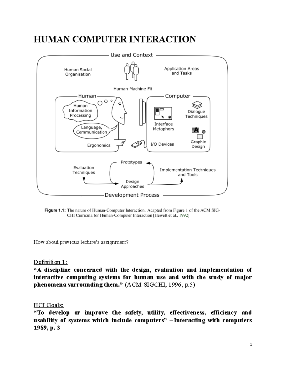 HCI Intro Lecture 00 of 2018 - HUMAN COMPUTER INTERACTION How about ...