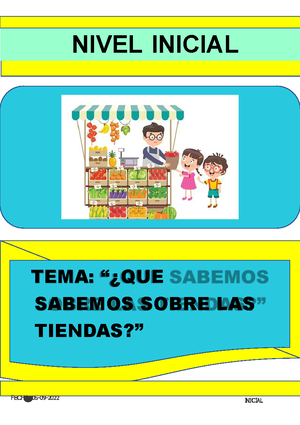 Proyecto LA Tienda - Oficio - PROYECTO DE APRENDIZAJE Una tienda en nuestra aula DOCENTE: TANIA ...