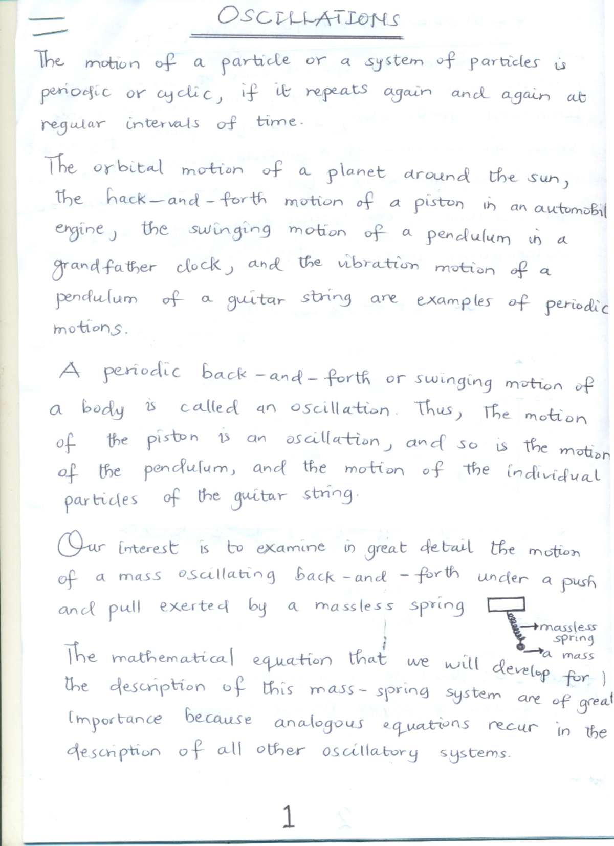 Lecture Note on Oscillation & vibration - Basic Mechanics II - Studocu Lecture Note on Oscillation & vibration - Basic Mechanics II - Studocu
