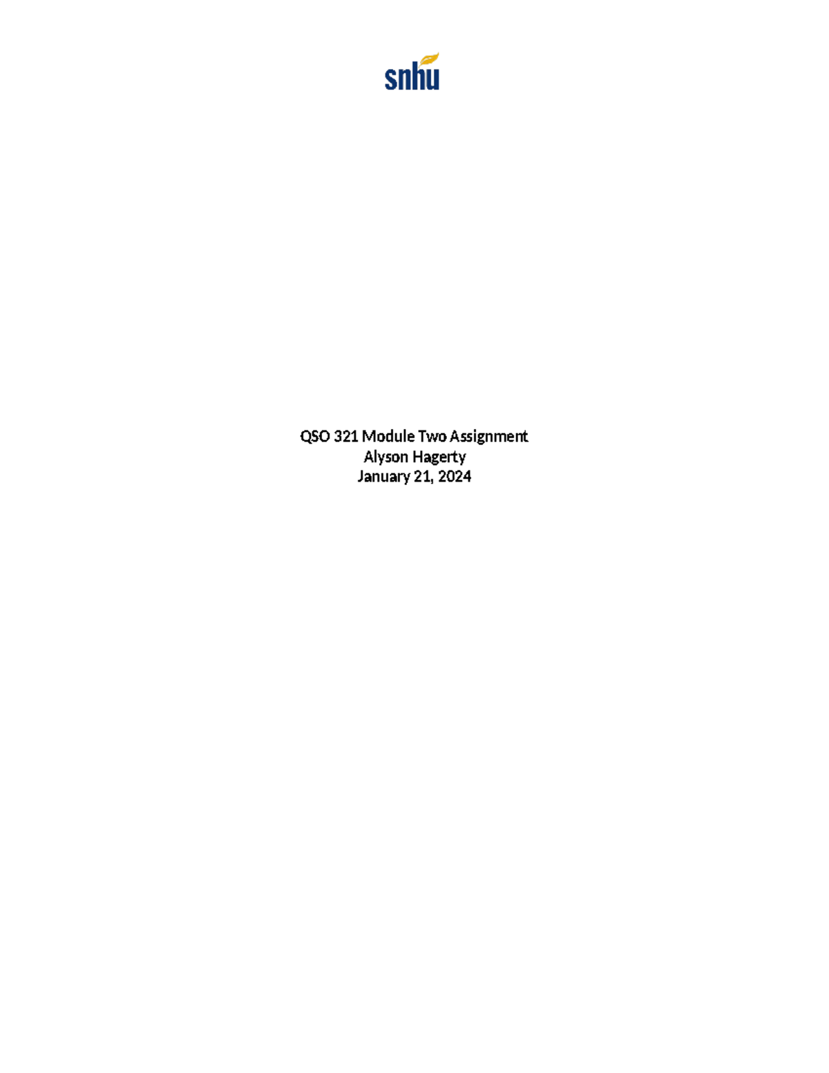 QSO 321 Module Two Assignment - QSO 321 Module Two Assignment Alyson ...