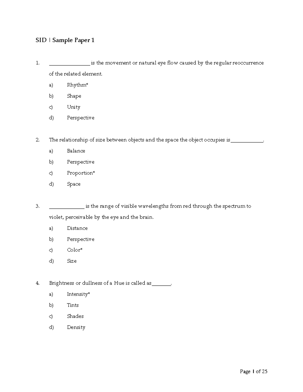 Sample-paper-1 - ... - SID | Sample Paper 1 _______________ is the ...