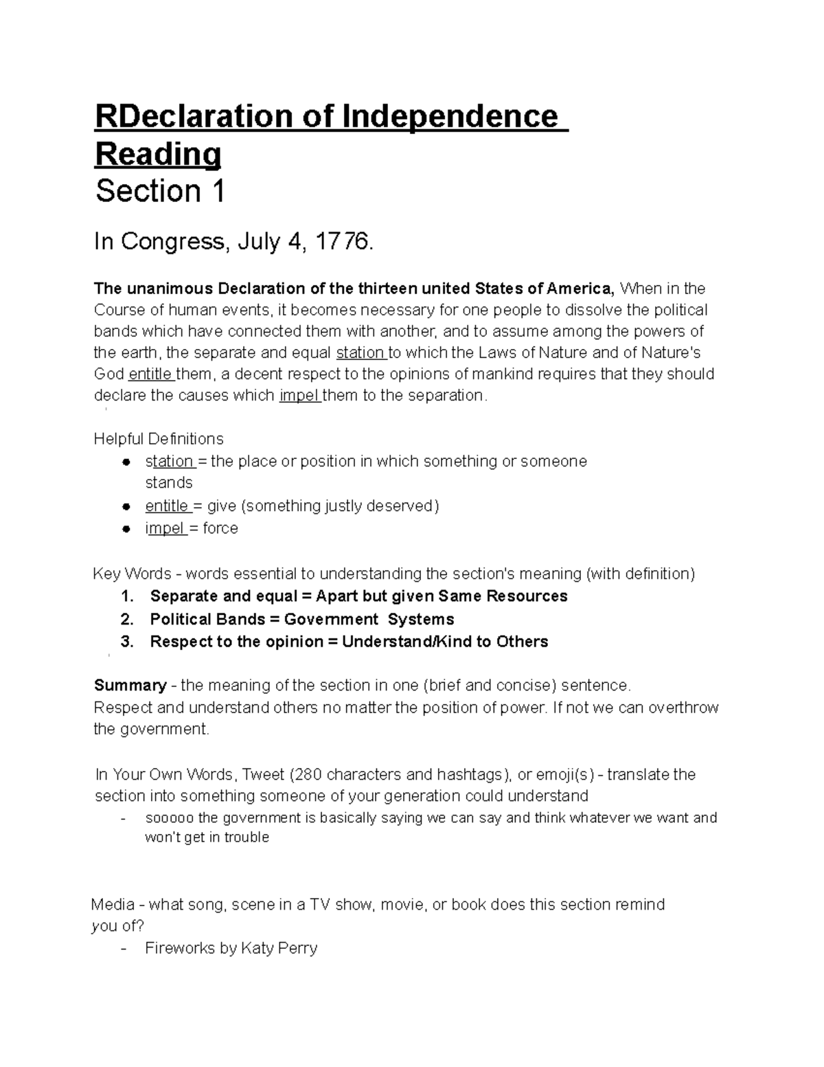 Notes Part2 of Common History of Biology - R Declaration of ...