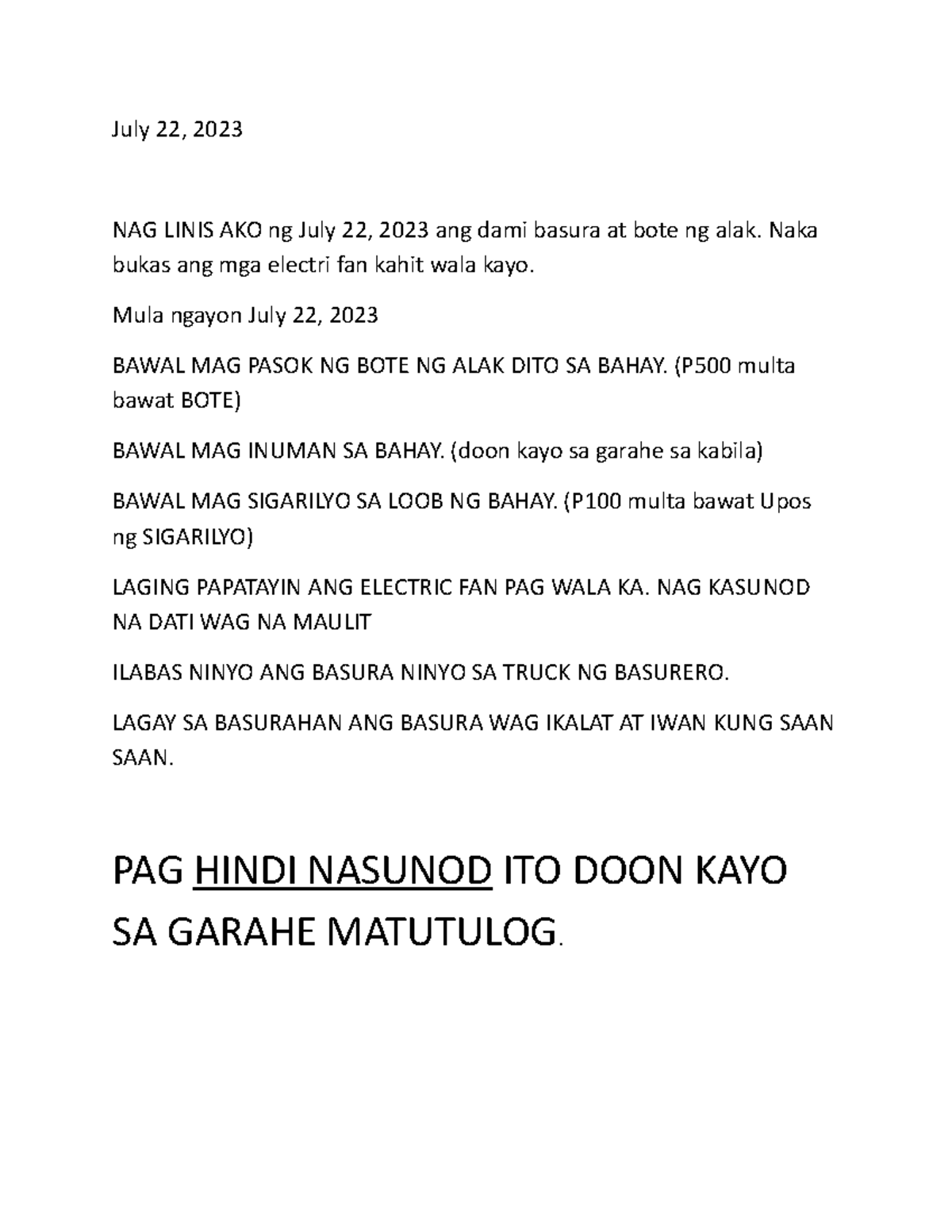 July 22 Patakaran SA Bahay - July 22, 2023 NAG LINIS AKO ng July 22, 2023 ang dami basura at ...