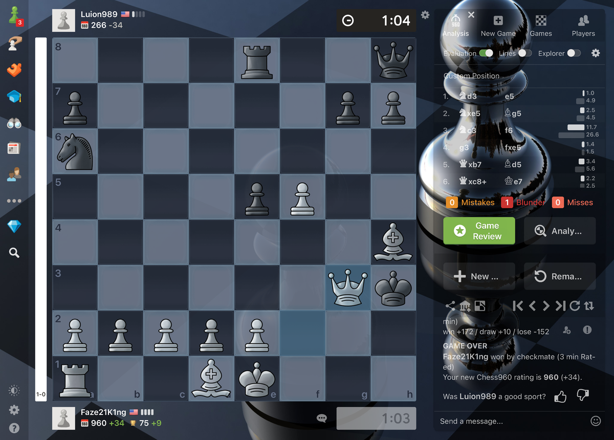 Play Chess Online for FREE with Friends - Chess - · 0 Mistakes 1 ...