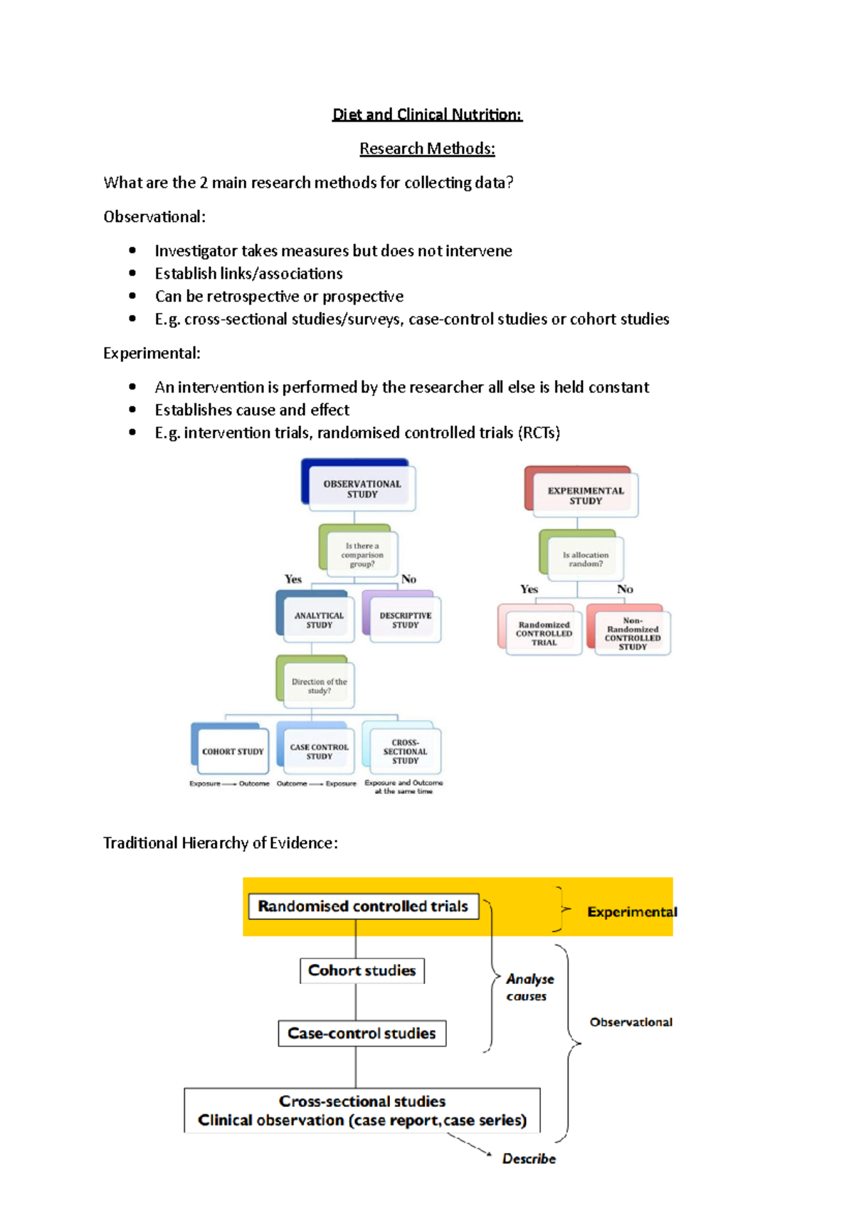 Lecture 2 - Research Methods - Diet and Clinical Nutrition: Research ...