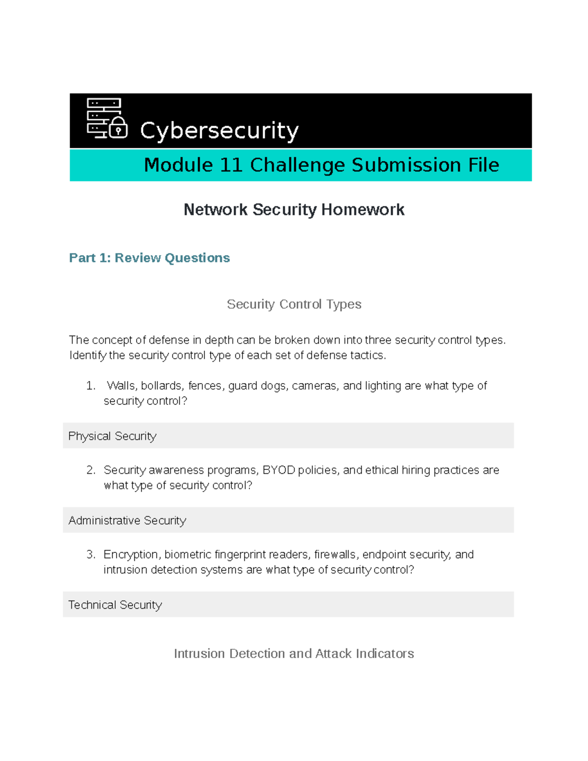 M11 Challenge Submission File Cybersecurity Module 11 Challenge Submission File Network