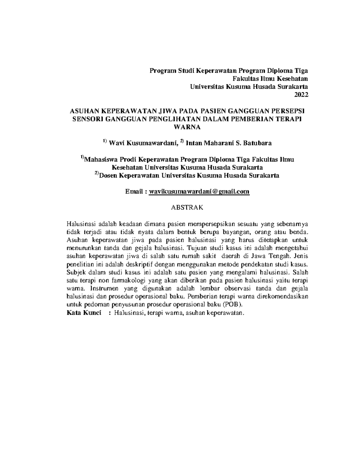72. Asuhan Keperawatan JIWA PADA Pasien Gangguan Persepsi - Program ...