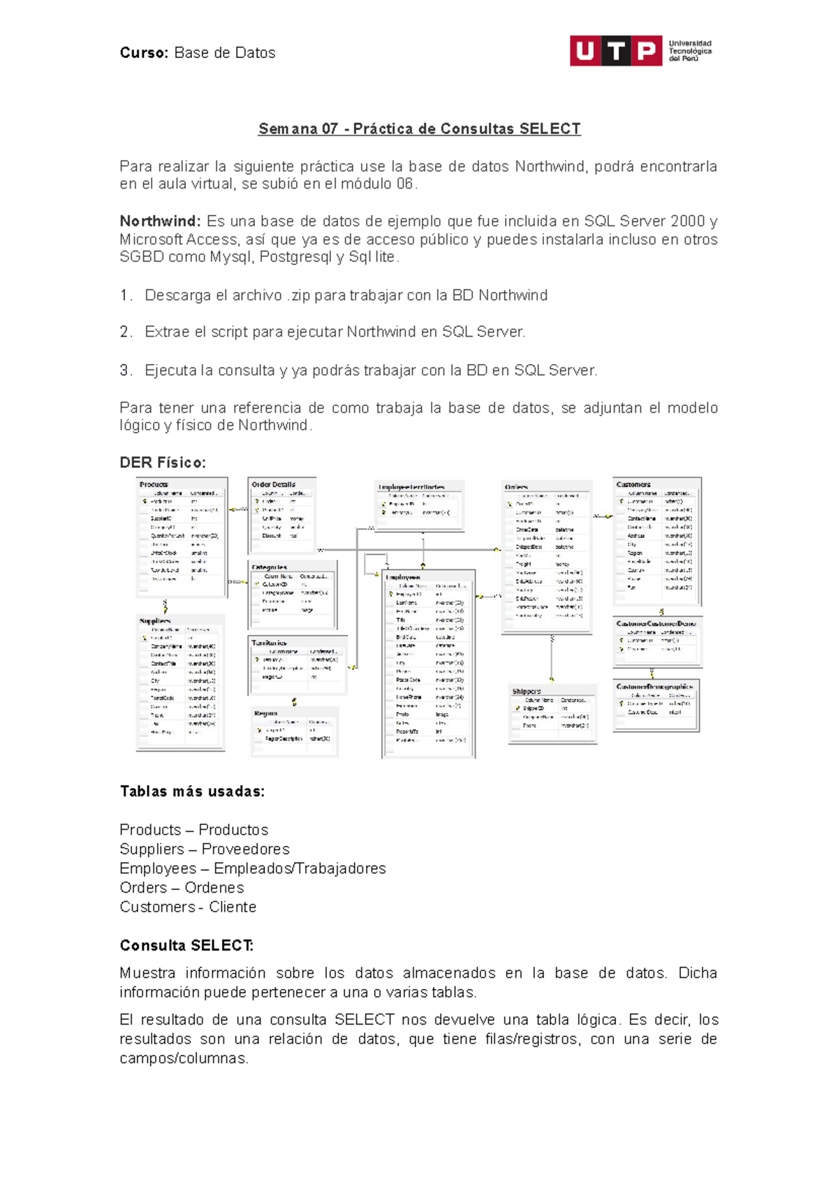 S07.s1. Práctica de consultas con Select - Curso: Base de Datos Semana ...