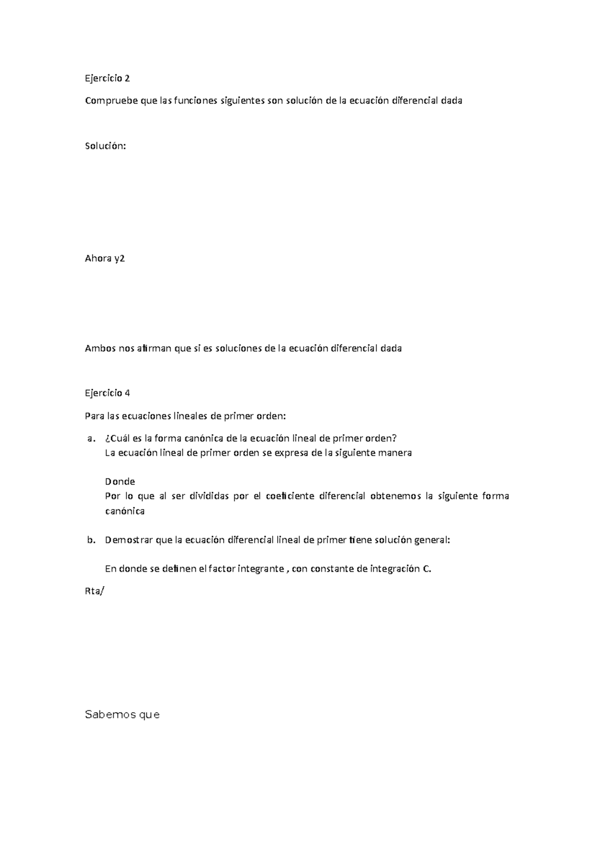 Escuac - 7894561230 - Ejercicio 2 Compruebe que las funciones ...