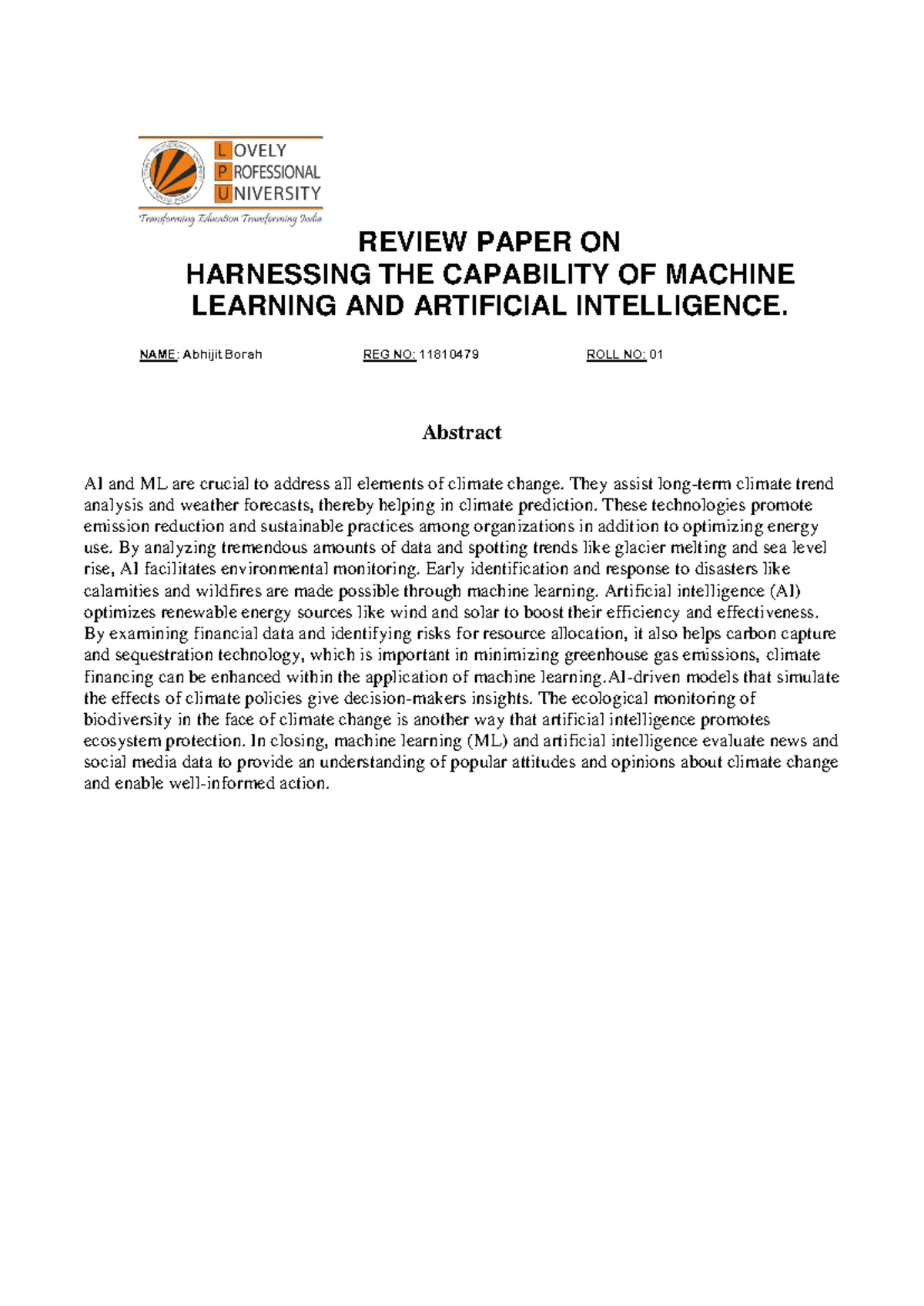 ABreview paper - REVIEW PAPER ON HARNESSING THE CAPABILITY OF MACHINE ...