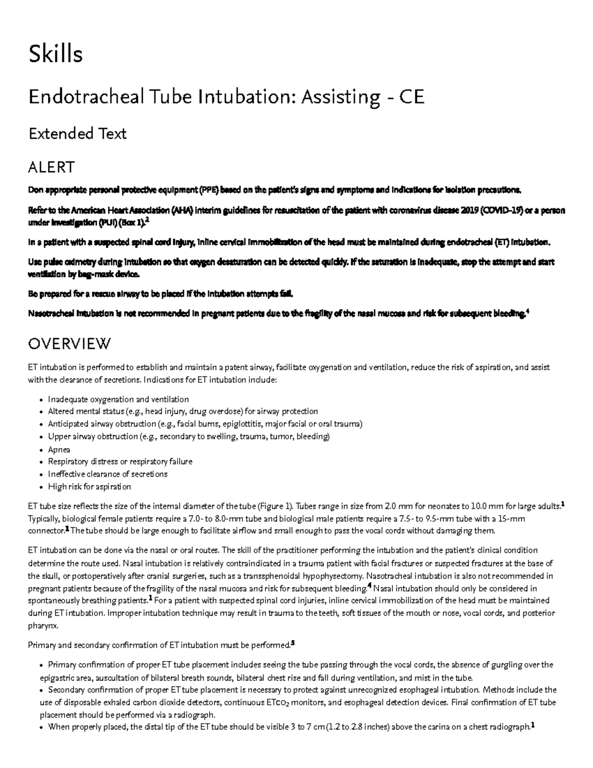Skills endotracheal intubation assist - Skills Endotracheal Tube ...