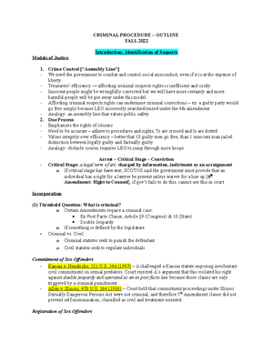 2022 Final "1 Pager" - Criminal Procedure - IDENTIFICATION – 14th ...