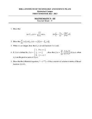 M3 - Lecture notes handwritten 1-10 - Mathematics III - BITS Pilani ...