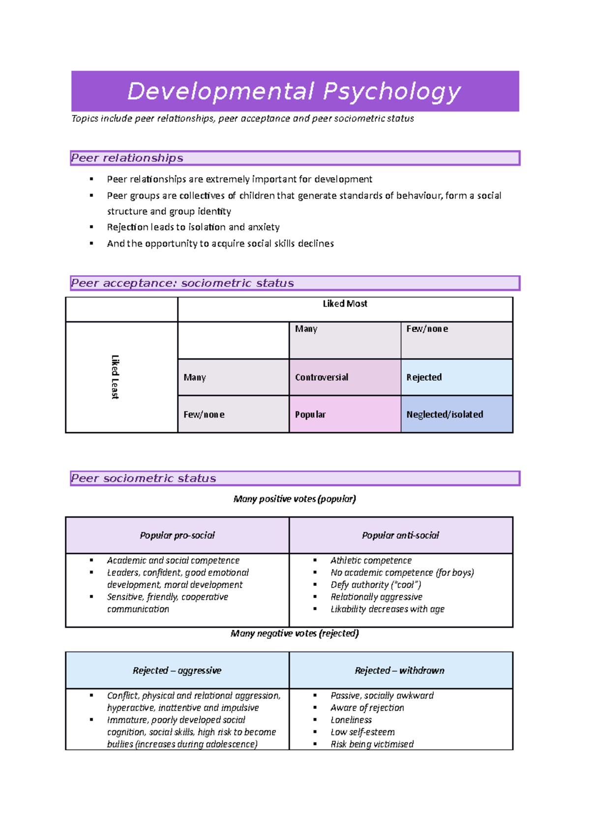 Developmental Psychology 3 - Developmental Psychology Topics include ...