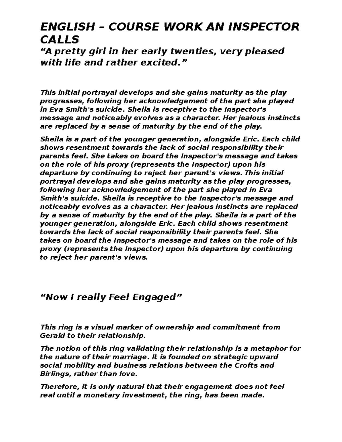 An Inspector Calls - qe'[;p - CALLS “A pretty girl in her early ...