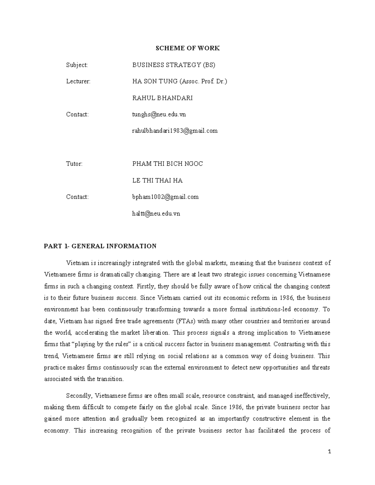 Scheme of Work BS (02 - Summary Business Strategy - SCHEME OF WORK ...