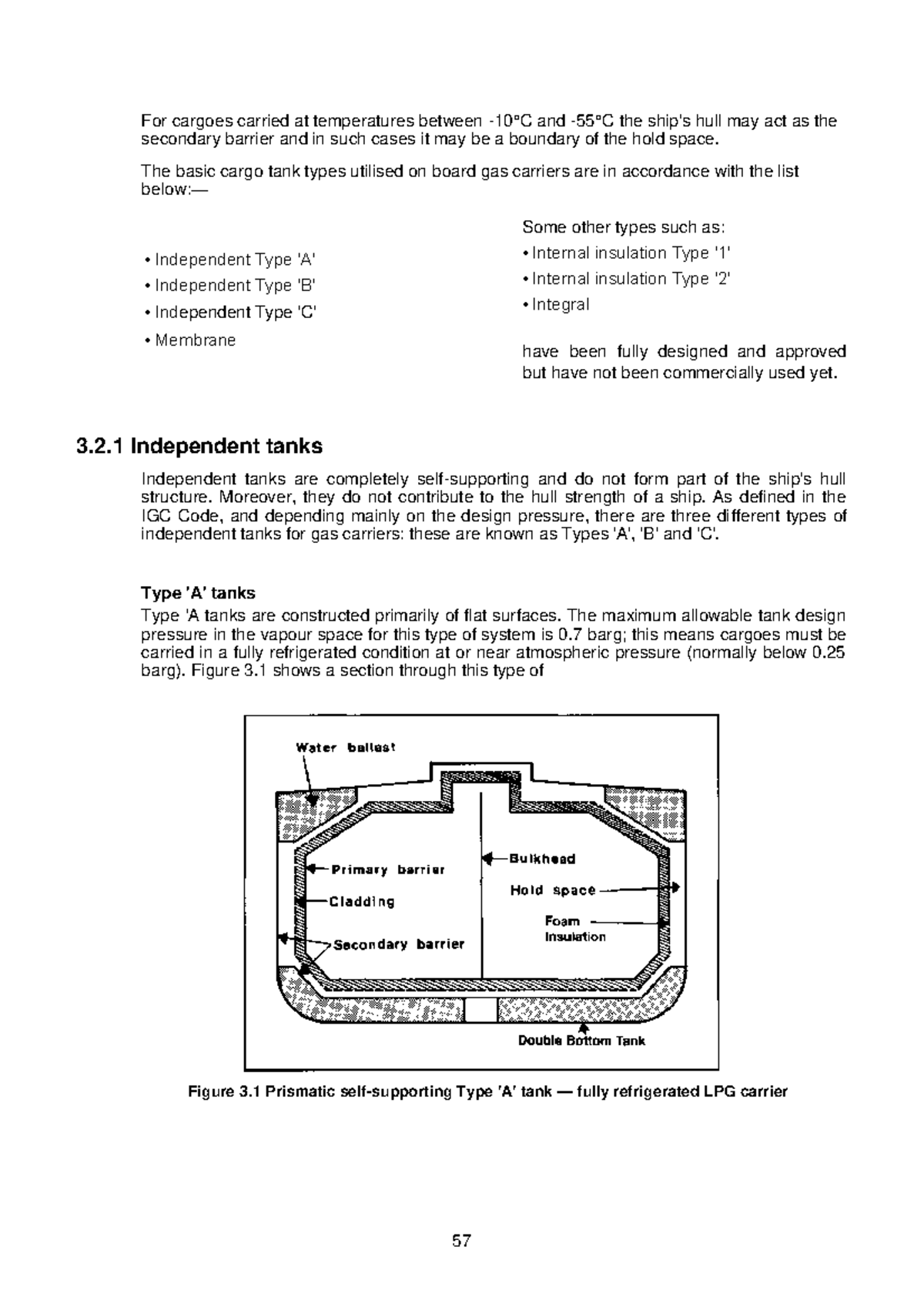 Cargo containtment liquid gas carrier - For cargoes carried at ...