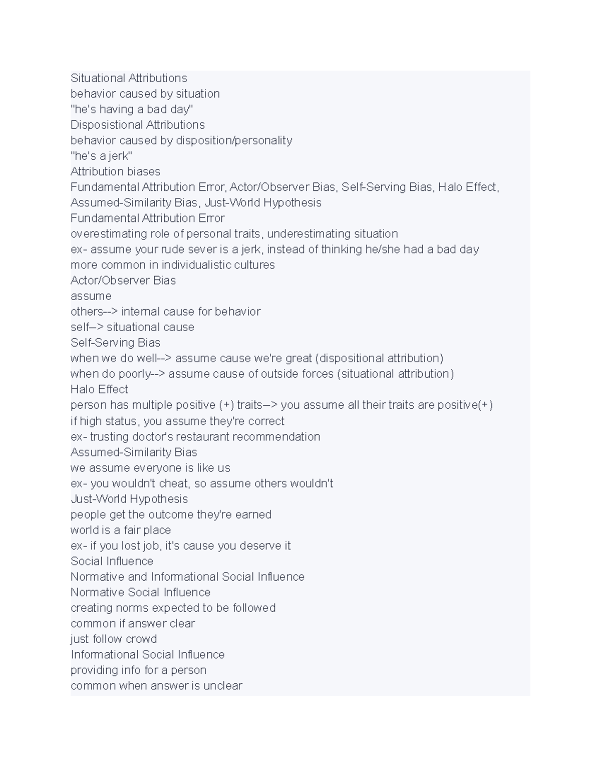 Situational Attributions - Situational Attributions behavior caused by ...