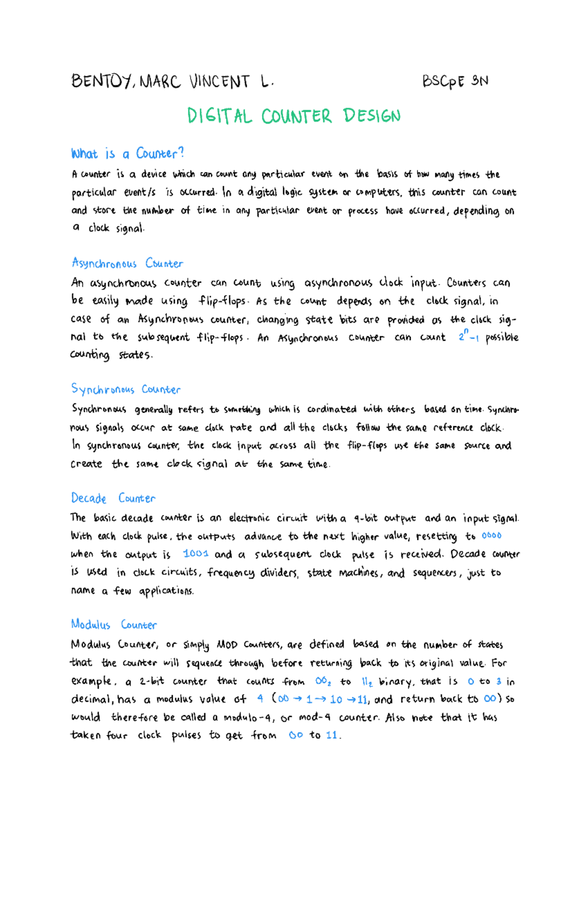 Digital Counter Design - Engineering - Studocu