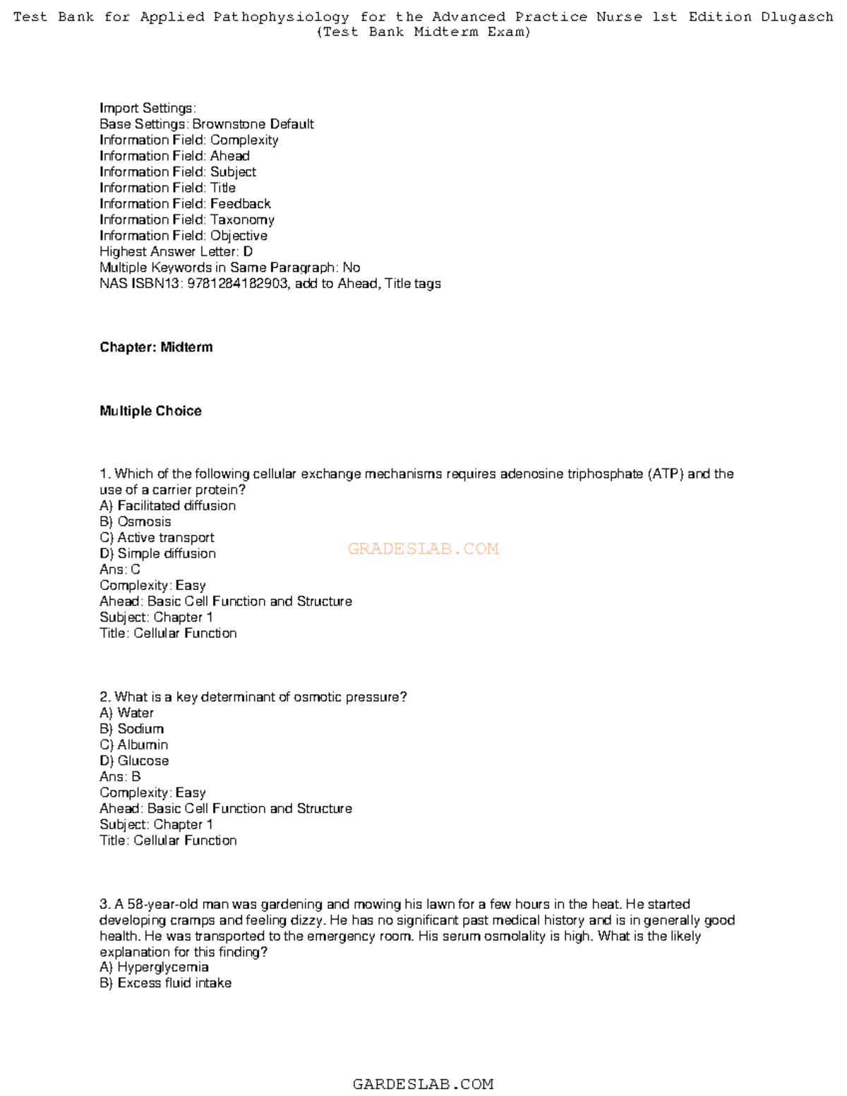 Midterm Exam - notes - GRADESLAB Import Settings: Base Settings ...