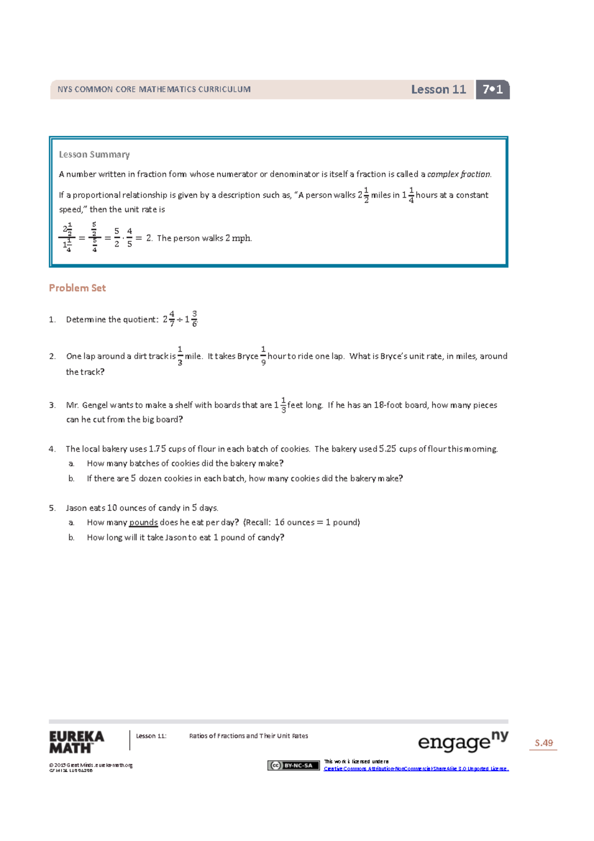 7M1 Homework L 10 - 15 - extra work : ) - >ĞƐƐŽŶ 11: Ratios of ...