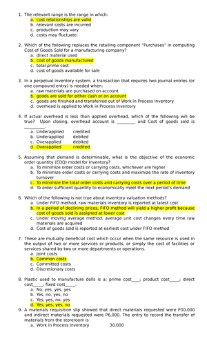 MAS - Review Materials for CPALE - MANAGEMENT ADVISORY SERVICES DEAN ...