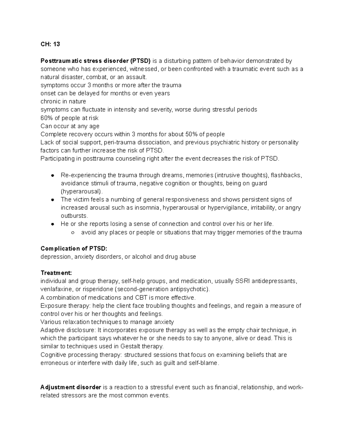 MH EXAM 3 - Mental health notes to study for exam 3. Useful to study ...