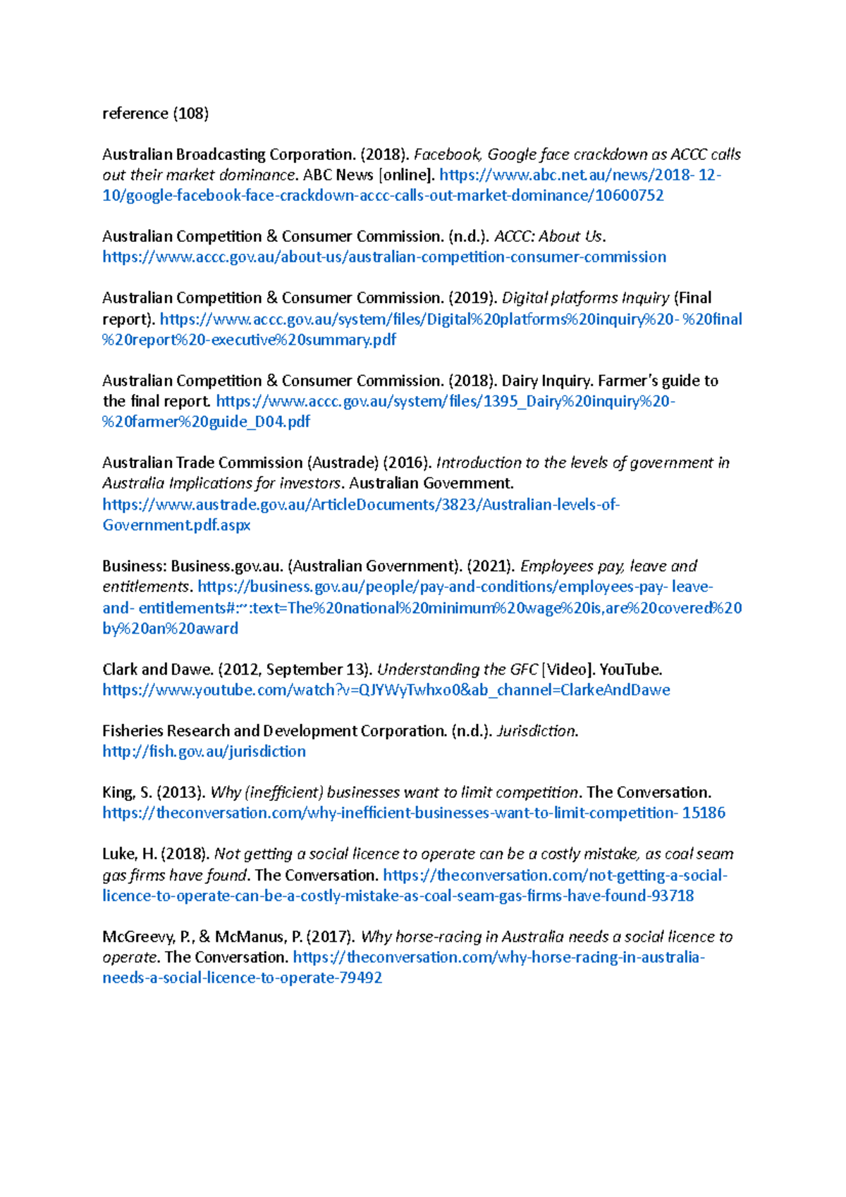 Reference - reference (108) Australian Broadcasting Corporation. (2018 ...