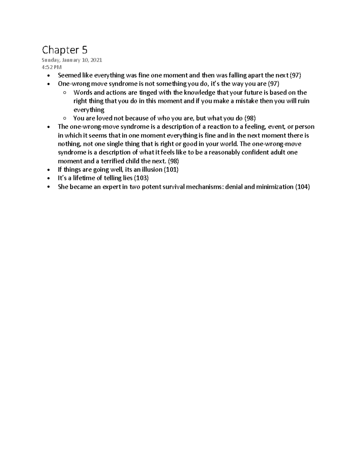 Chapter 5: Food is Love - Chapter 5 Sunday, January 10, 2021 4:52 PM ...