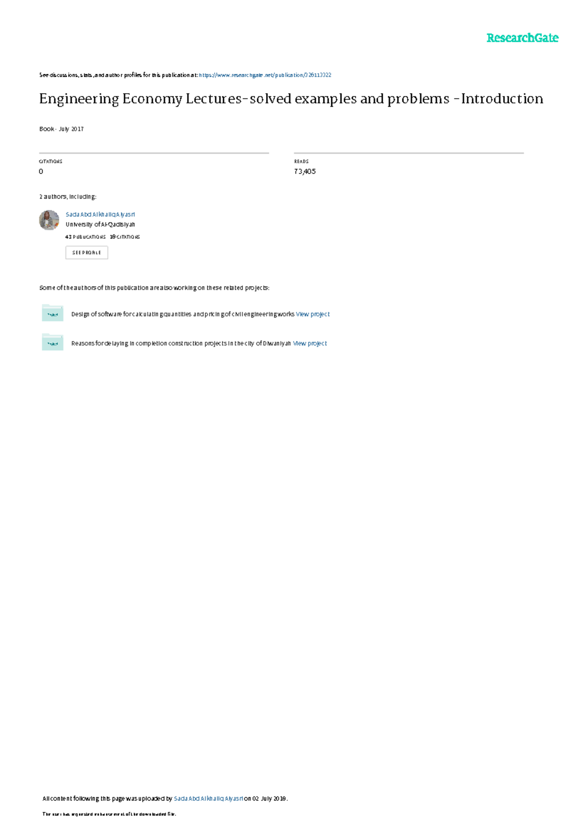 Introduction-Engineering Economybook - Data Structure and Algorithms - AMU - Studocu