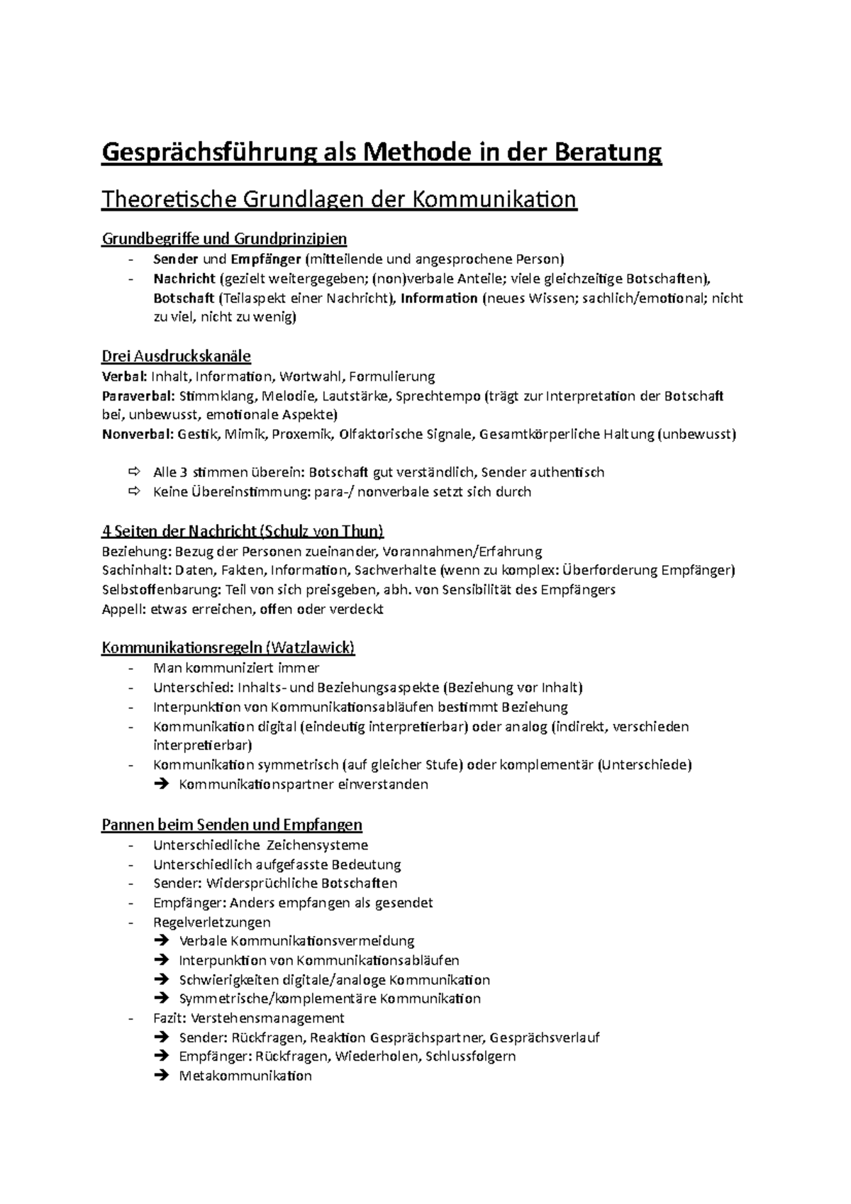 Handout Referat - Wintersemester - Gesprächsführung als Methode in der ...