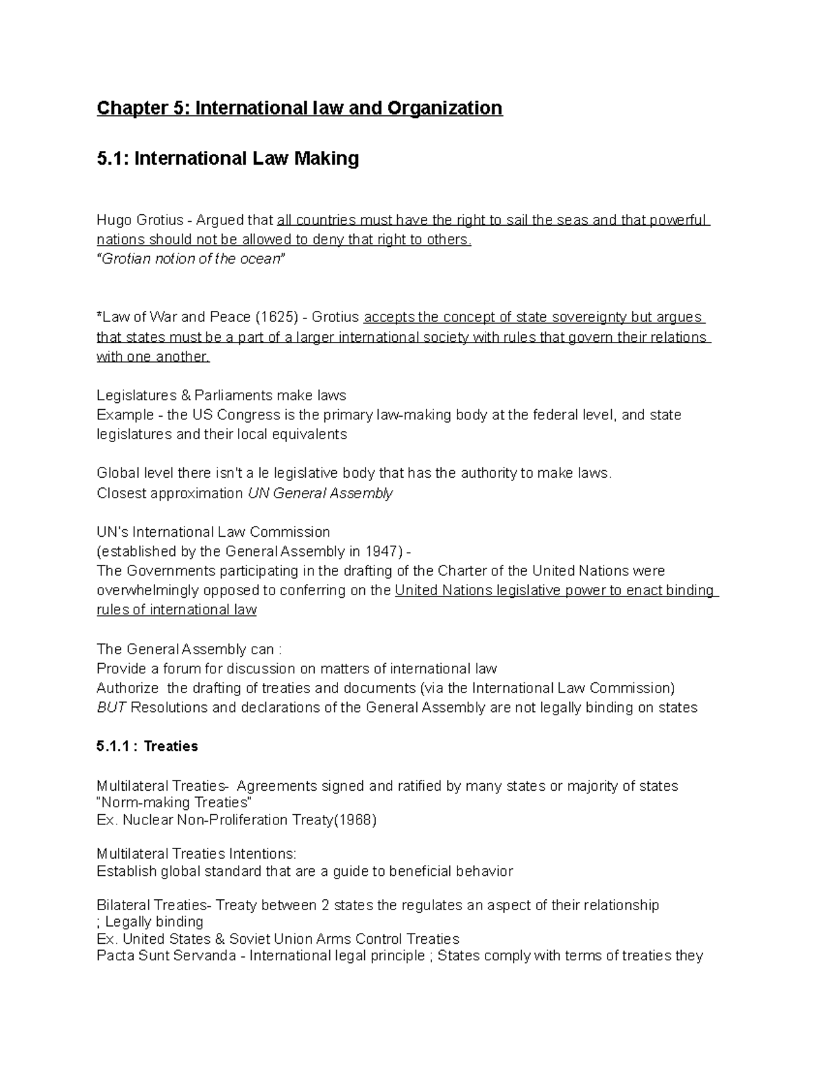 Chapter 5 International Law & Organization - Chapter 5: International ...