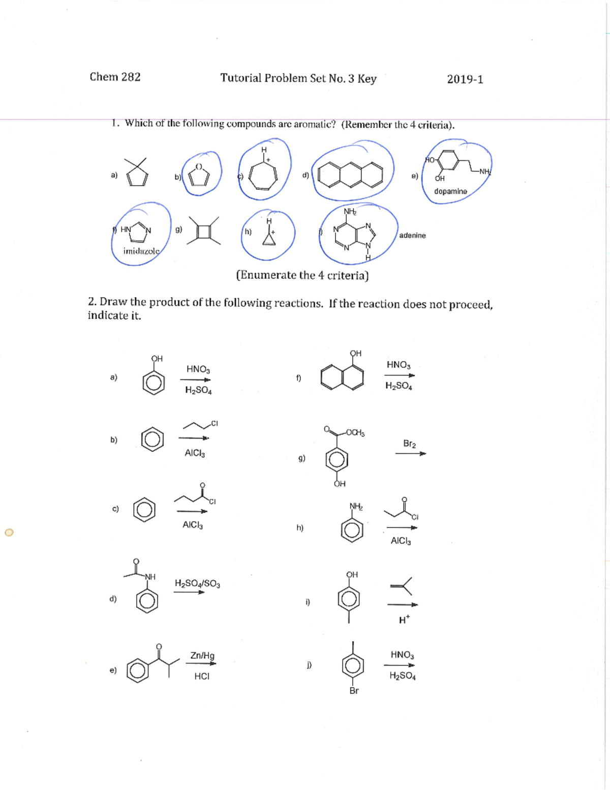 Tutorial 3-Key-191 - N. Merbouh - CHEM 282 - Studocu