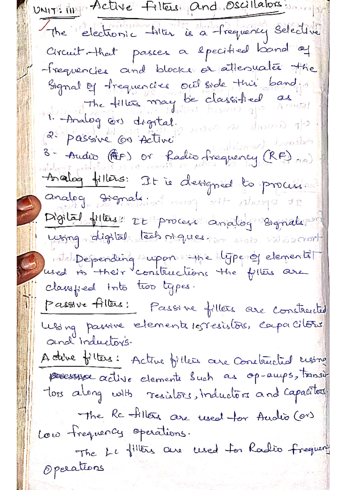 Ldic unit 3 - ..... - Network Analysis and Synthesis - Studocu