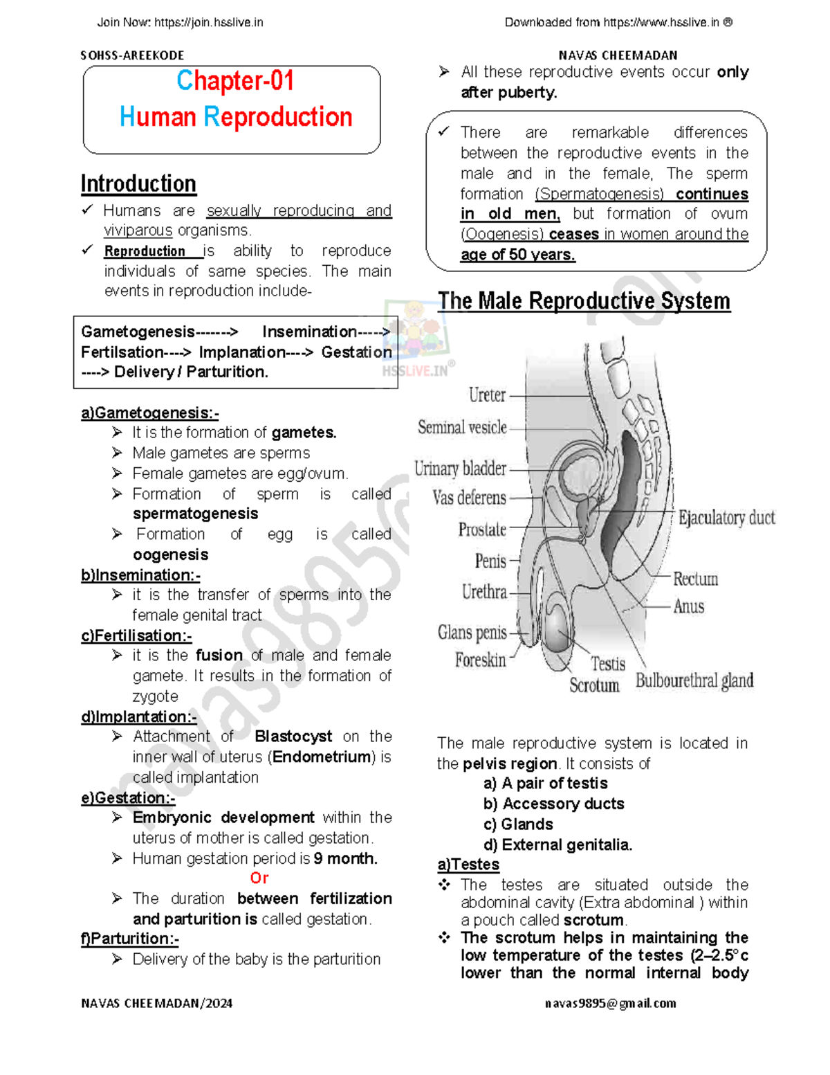 Hsslive-xii-Zlgy-01-02 Human reproduction and reproductive health 2024 ...