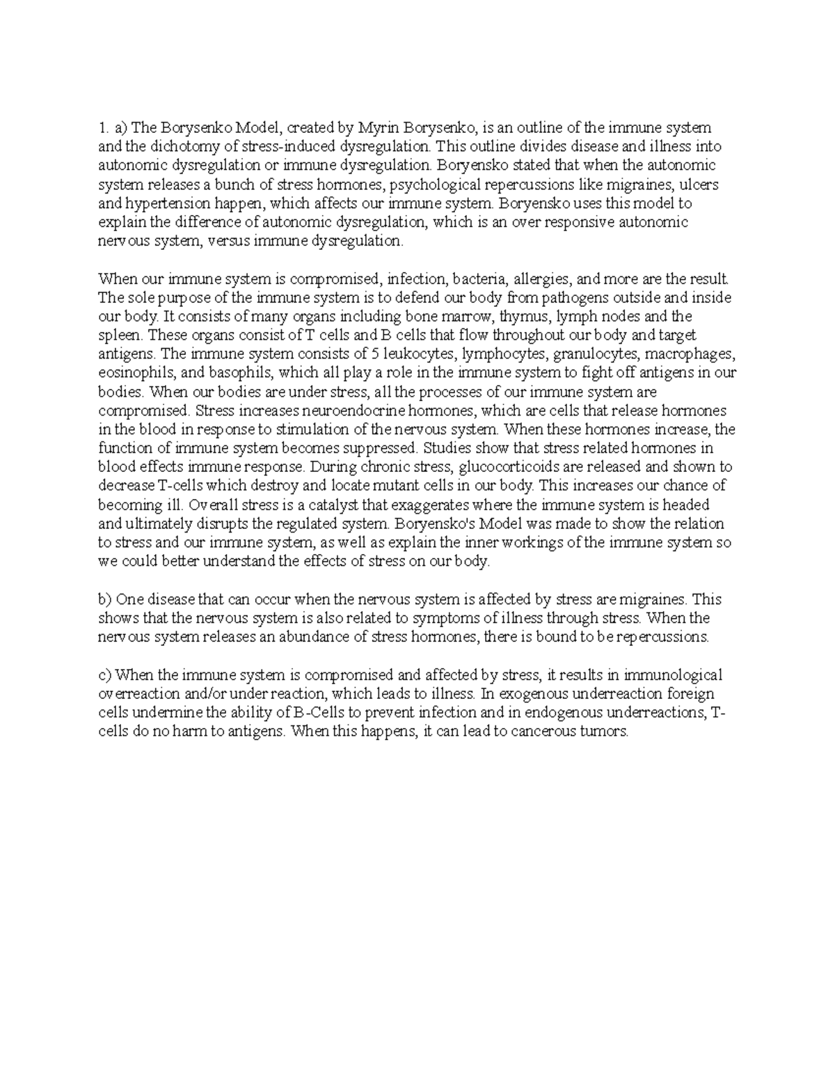 Module 4 application - a) The Borysenko Model, created by Myrin ...