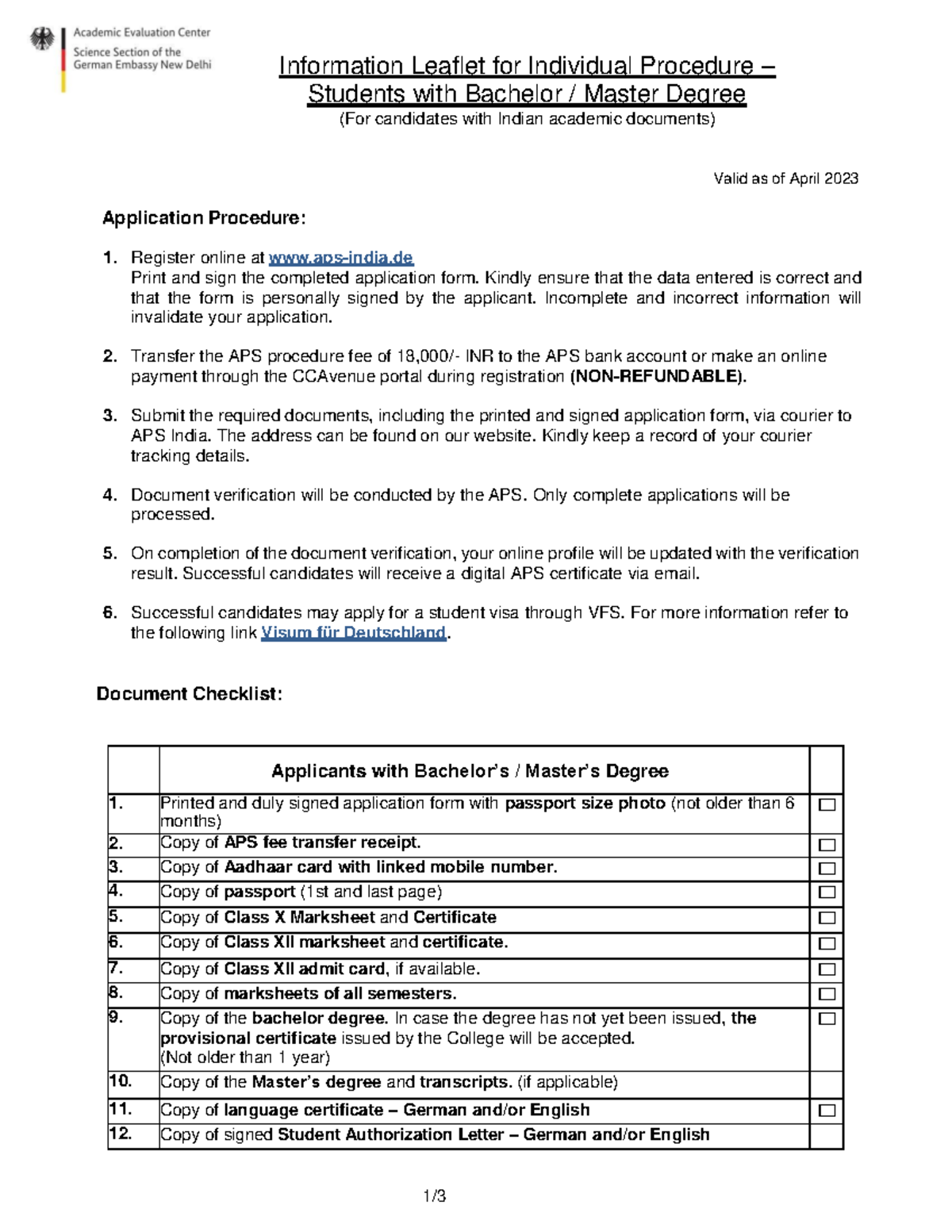 Leaflet BA-Graduates English-1 - Information Leaflet for Individual ...