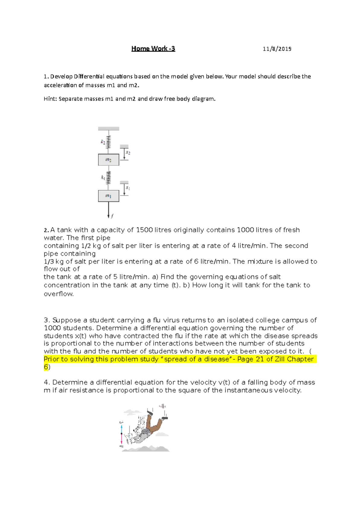 Advanced Engineering Methamatics Homework 3 Questions - ADVANCED ...