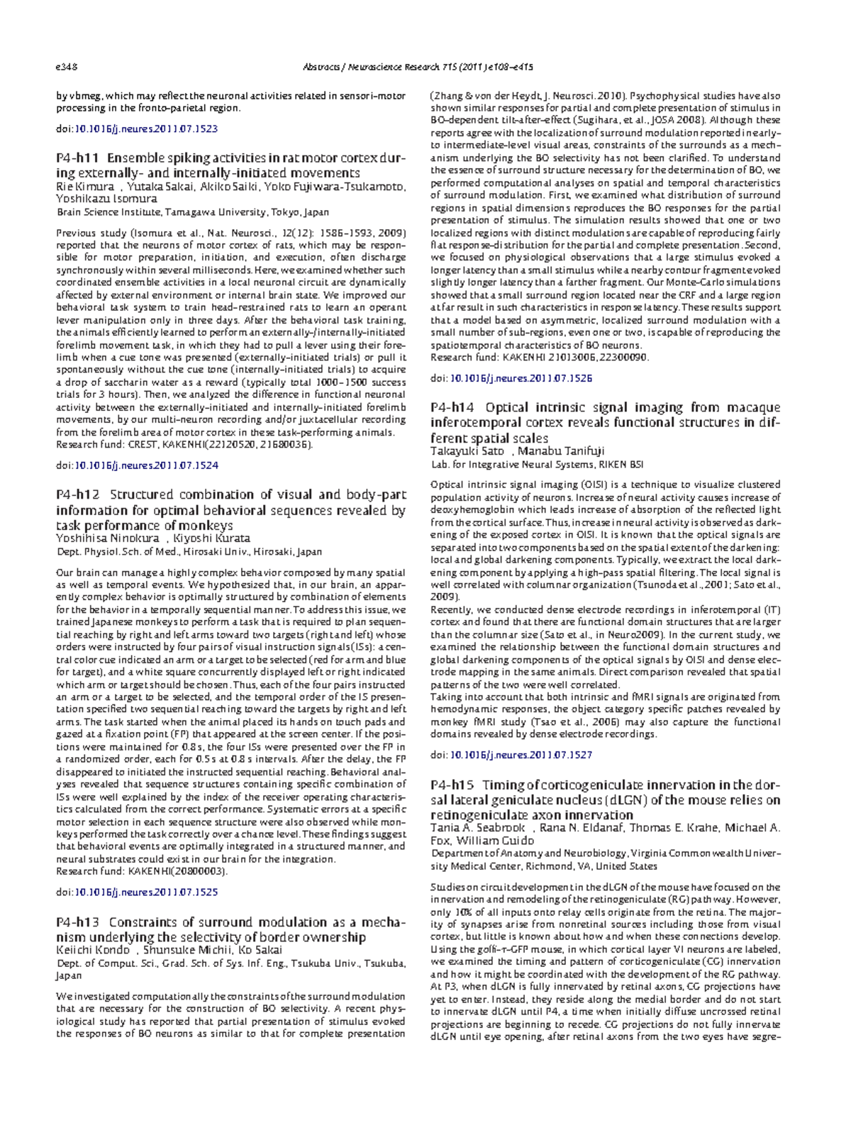Optical intrinsic signal imaging from ma - e348 Abstracts ...