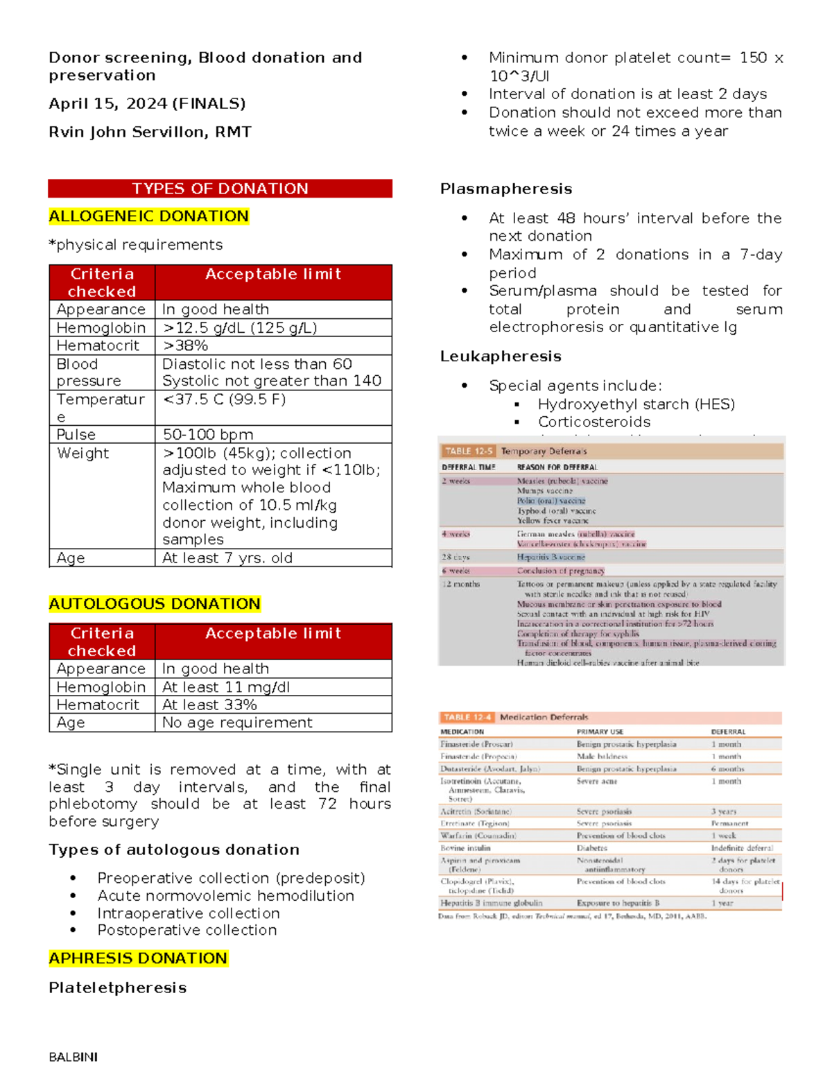 Blood bank Donor Screening, Blood Donation and Preservation - Donor ...