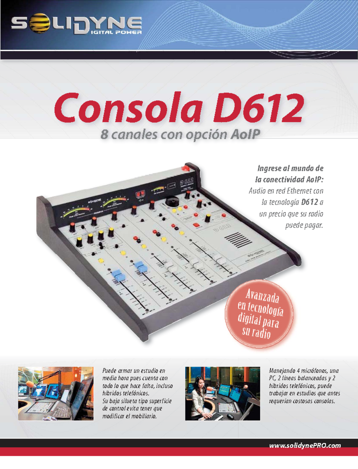 Solidyne consola d612 - ficha tecnica - solidynePRO Consola D 8 canales ...